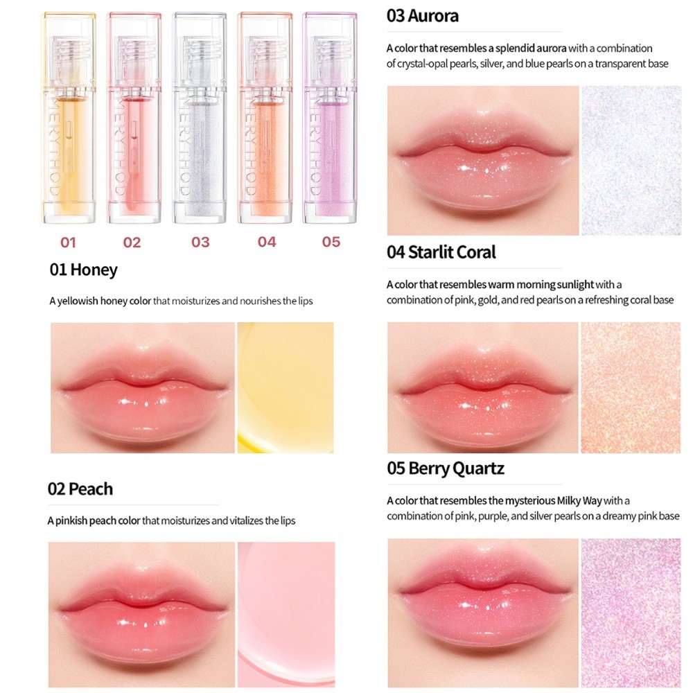 Merythod Bling Chu Lip Oil 02 Peach - Besleyici ve Nemlendirici Renkli ...